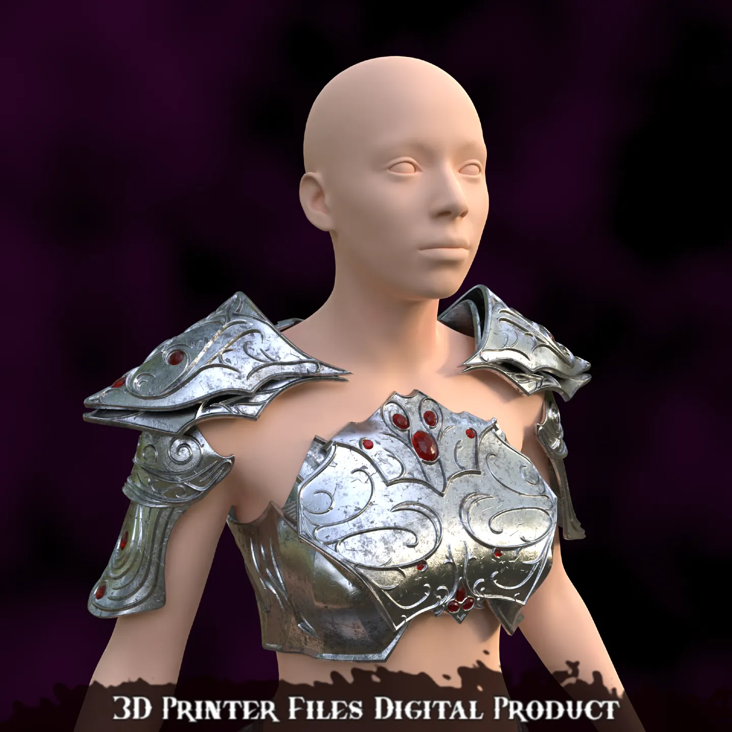 Cosplay STL Download - Fantasy Laezel Halfplate Cosplay armor Baldurs ...