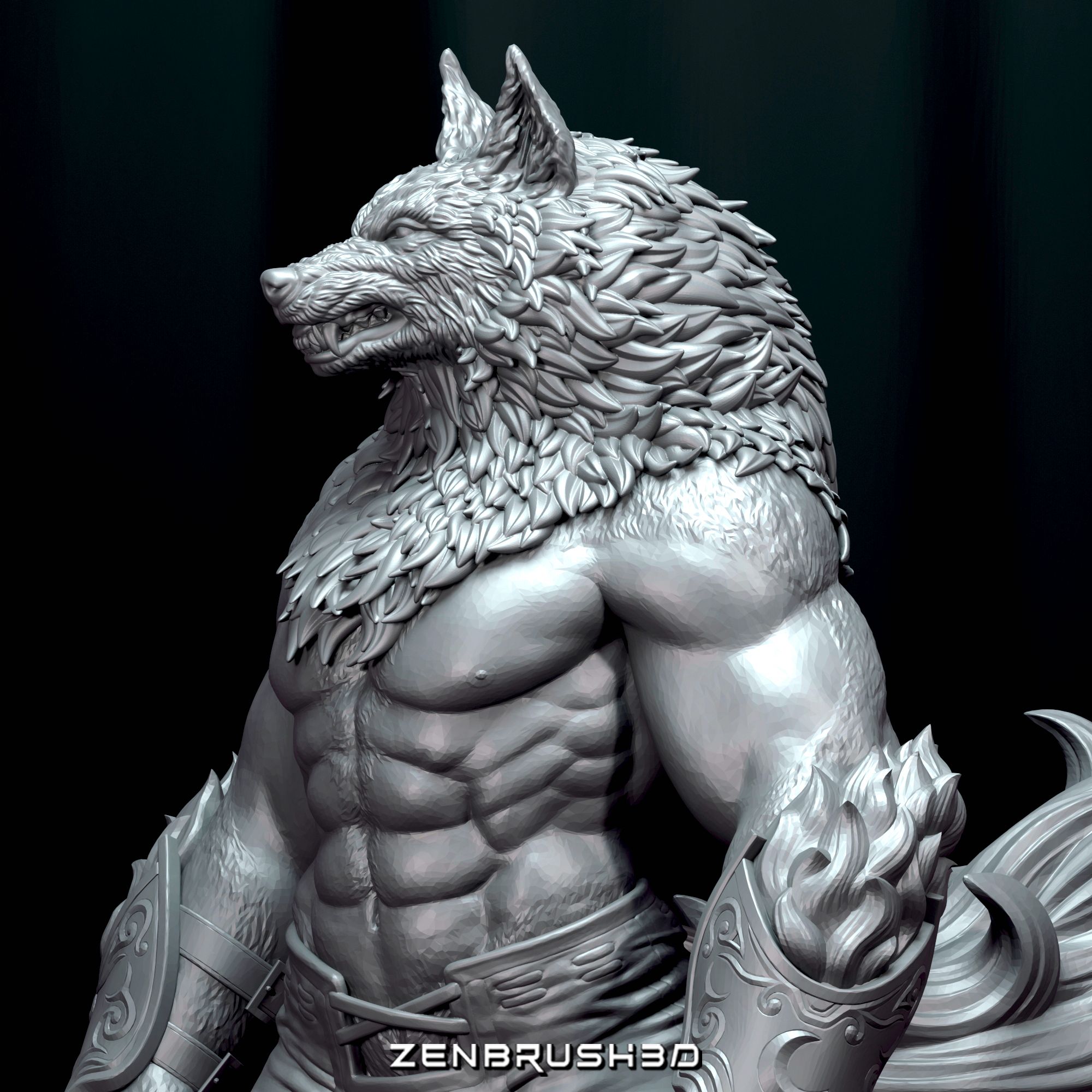WEREWOLF - YUGO -BLOODY ROAR STL - 3D PRINTING | 3D models download ...