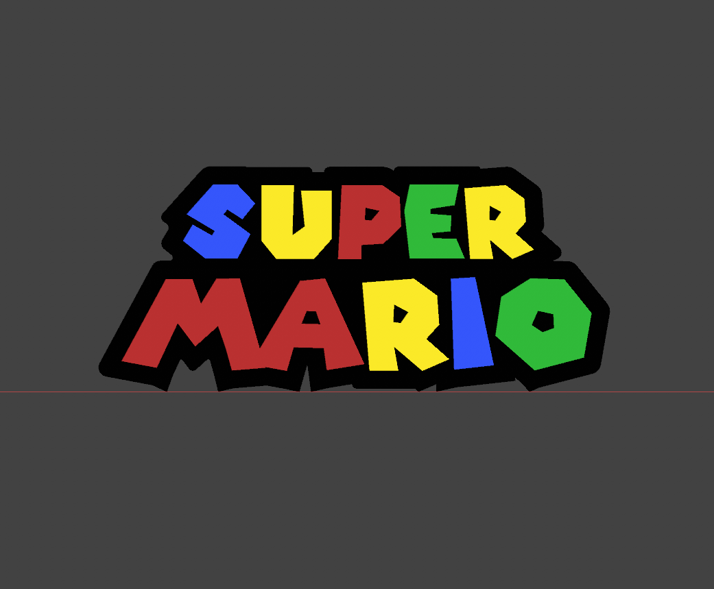 Super mario name figure decor | 3D models download | Creality Cloud
