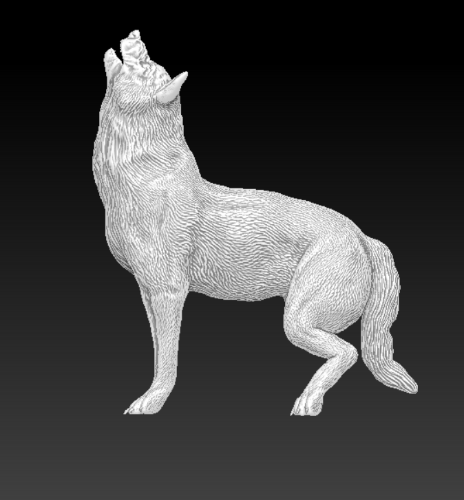 WOLF HOWLING AT THE MOON | 3D models download | Creality Cloud