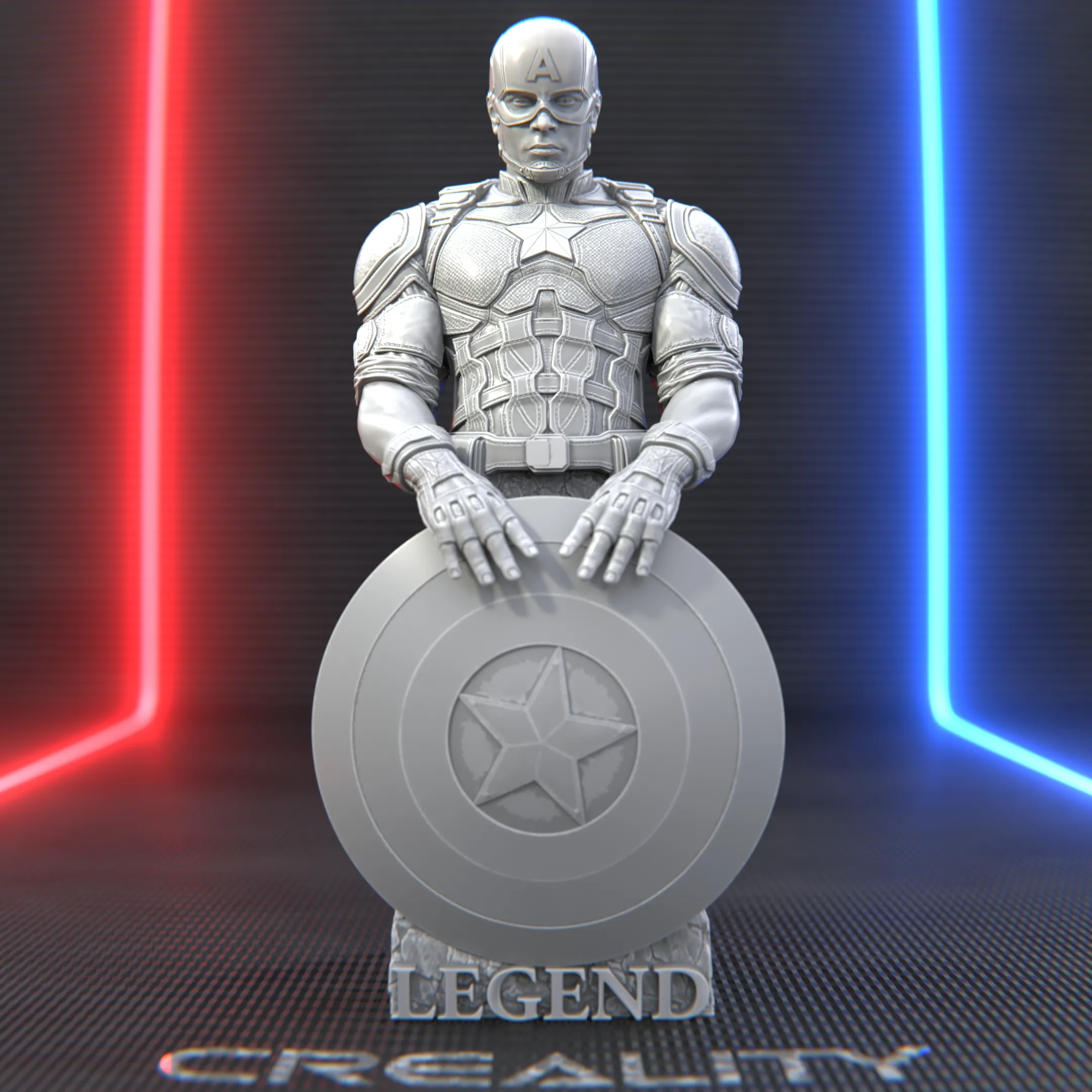 3D Printer Files | 3MF File | Captain America Bust Fan Art | Creality Cloud