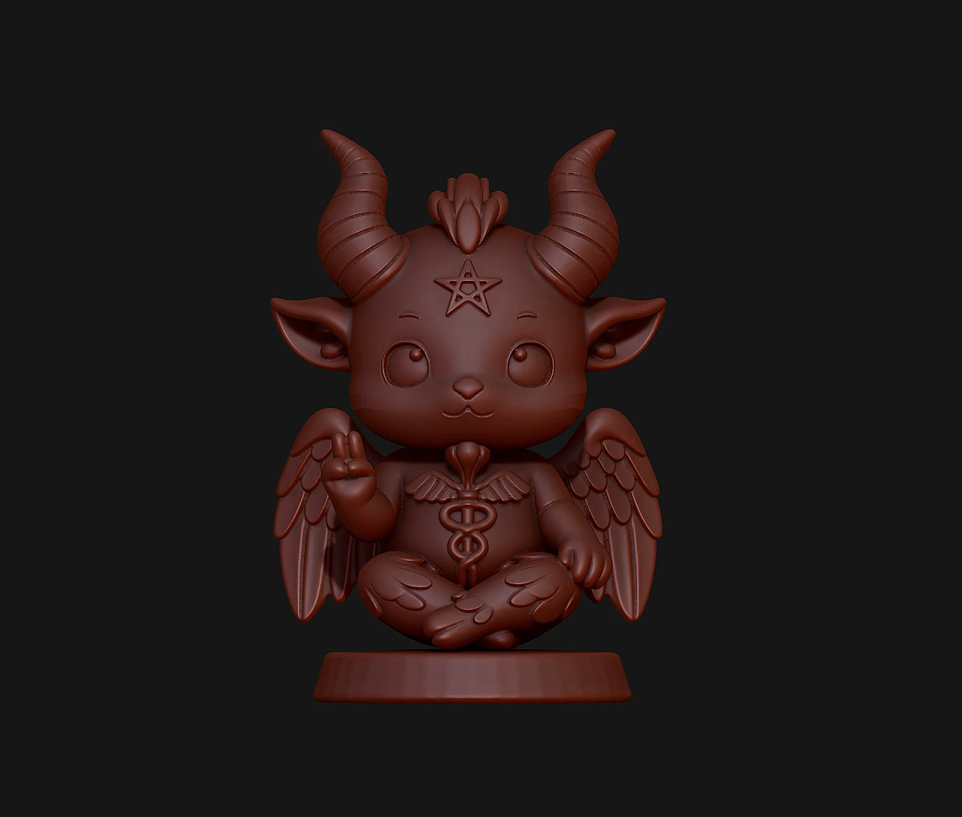 Characters & Creatures STL Download - Chibi and cute Baphomet ...