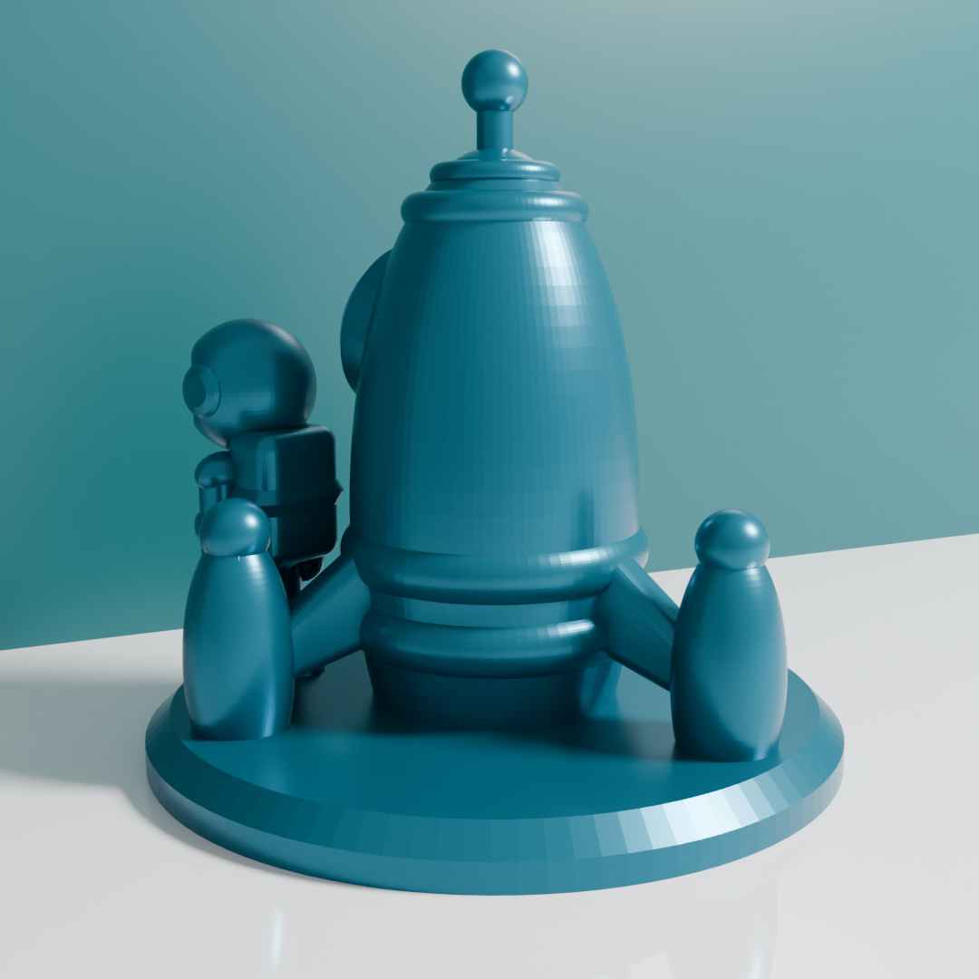 rocket spaceship and astronaut | 3D models download | Creality Cloud