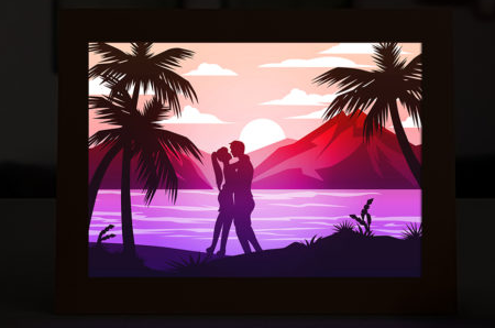 Beach shadow box | 3D models download | Creality Cloud