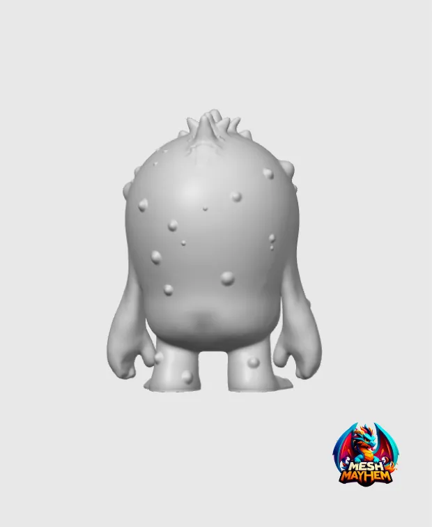 Characters & Creatures STL Download - Grumpy Chibi Monsterby Mesh Mayhem