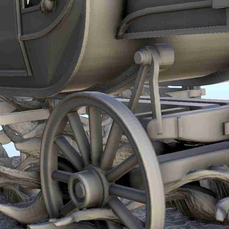 Wild West horse carriage - western old ACW USA US civil war | 3D models ...