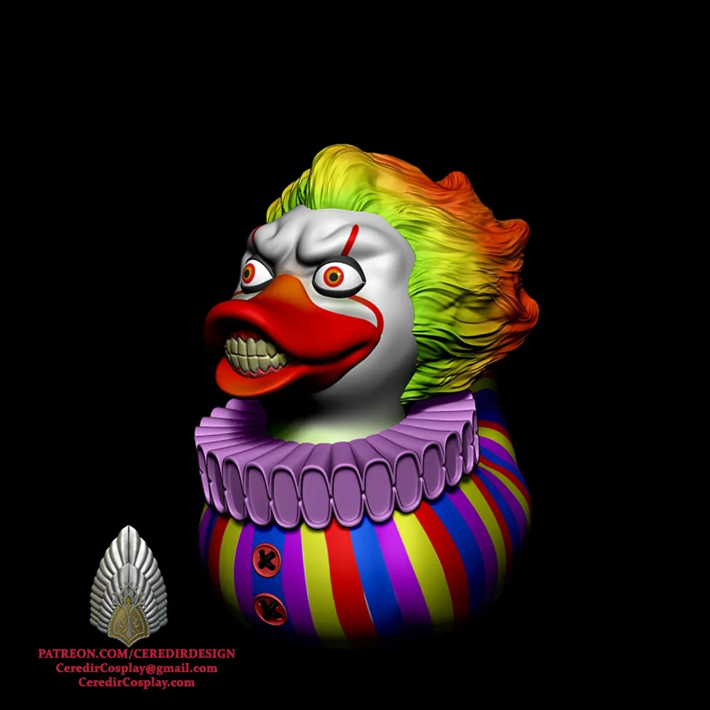 Characters & Creatures STL Download - Clown Duck 3D DIGITAL DOWNLOADby ...