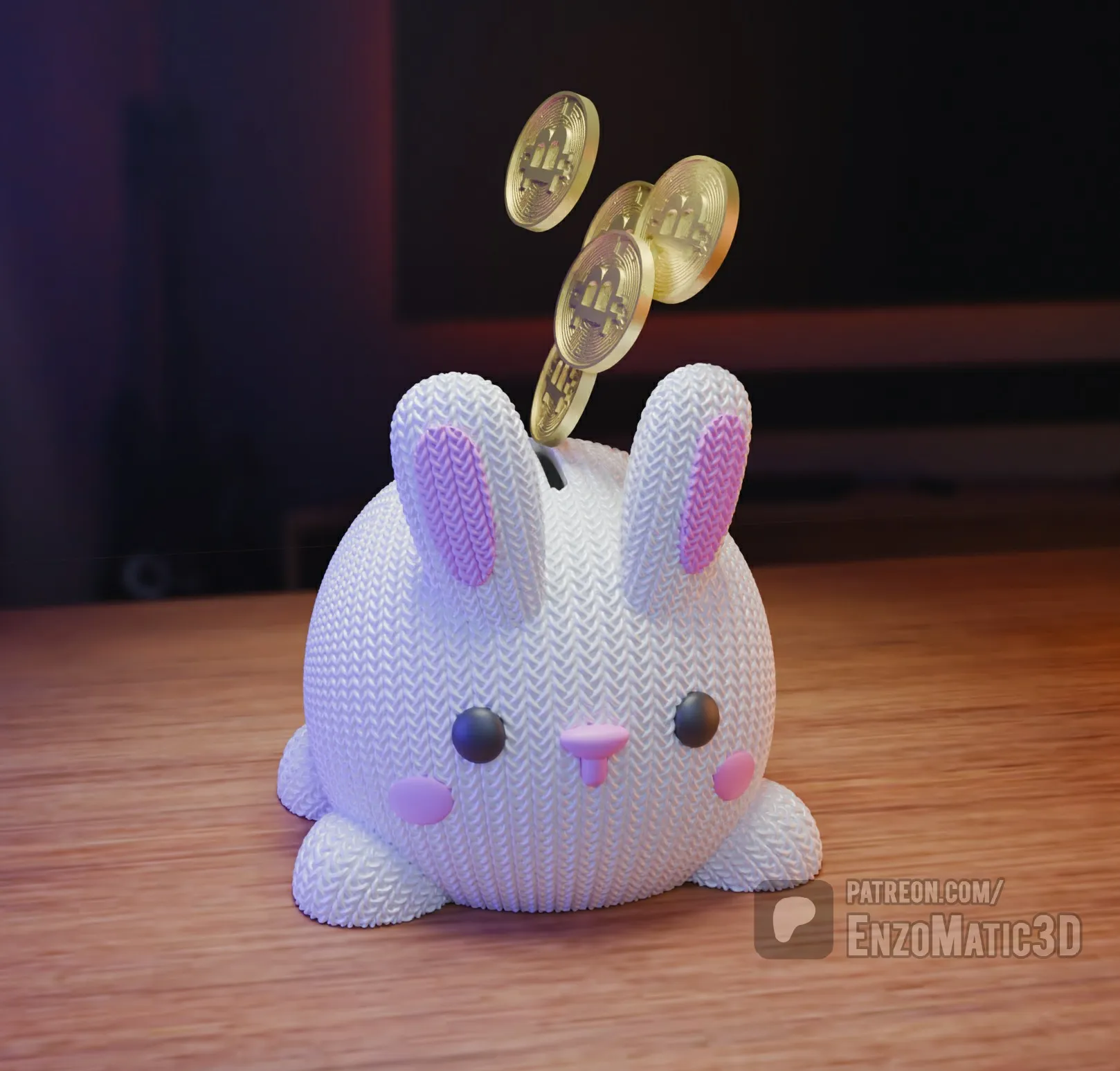 Home Decorations & Ornaments STL Descarga - rabbit piggy bank, money ...