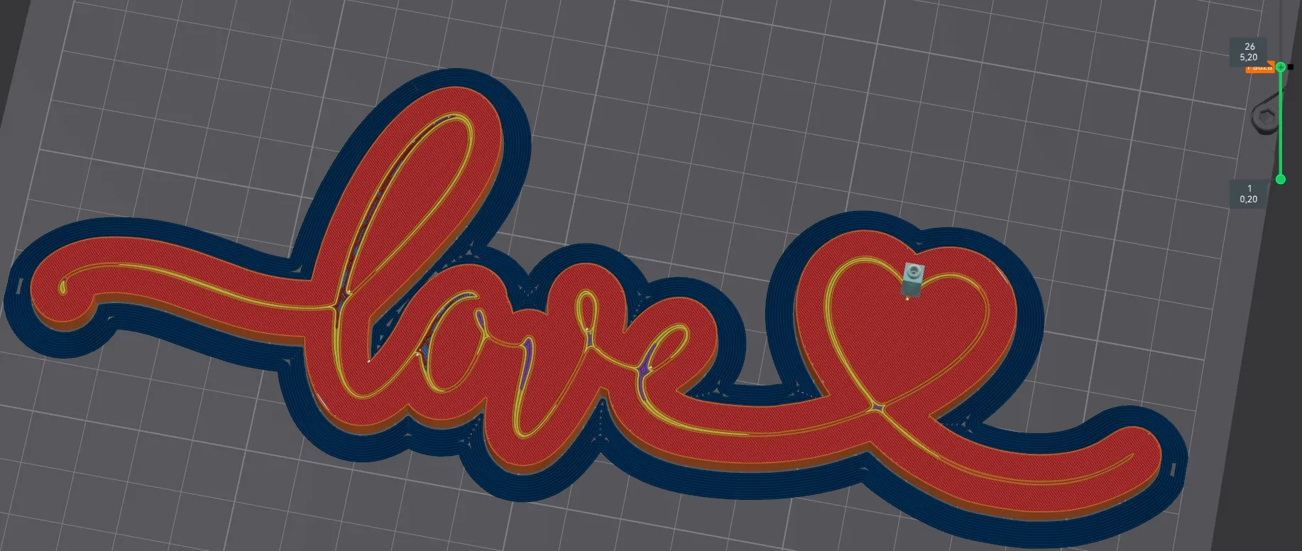 3D Printer Files | 3MF File | Love wallart | Creality Cloud