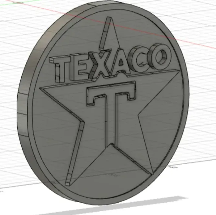 3D Printer Files | 3MF File | 1/18 Embleme Texaco / Texaco emblem ...