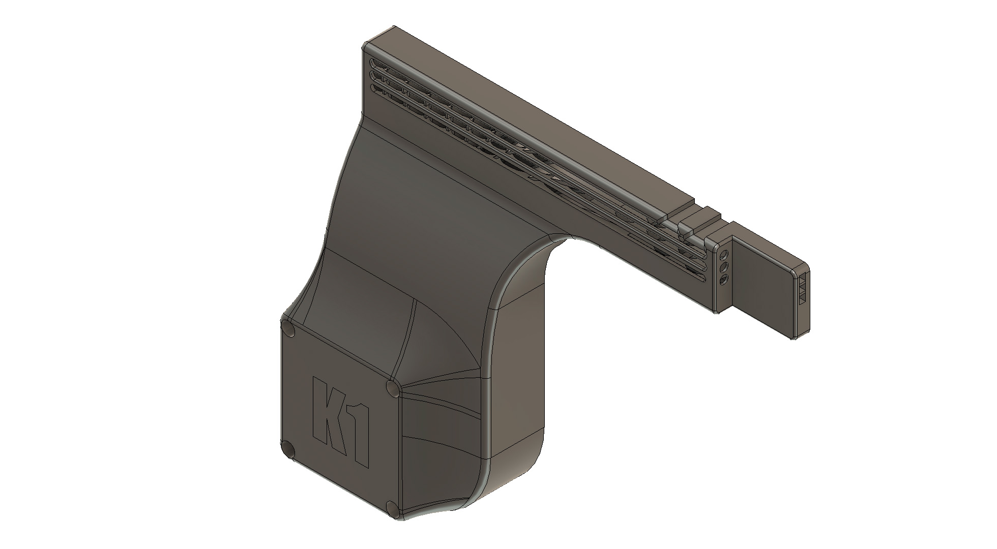 Creality K1 Rear Fan Airflow Redirector (Back Fan Cover) | 3D models ...