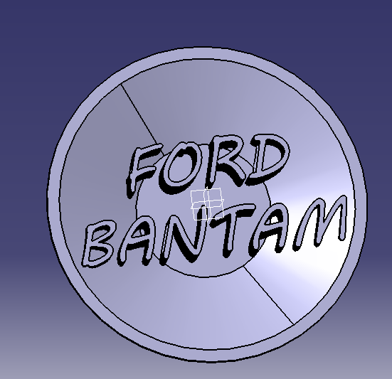 FORD BANTAM MAG WEEL CAP WITH NAME | 3D models download | Creality Cloud