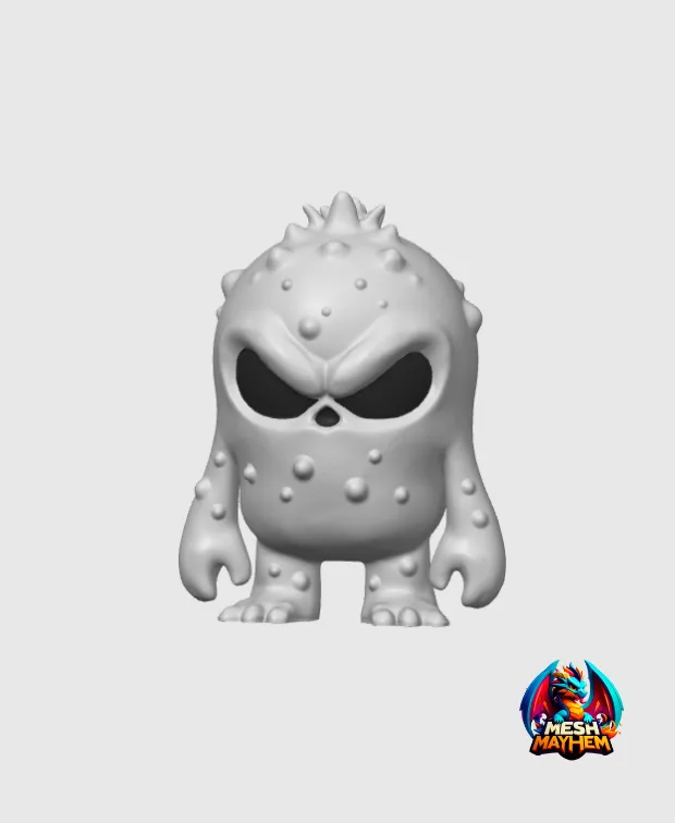 Characters & Creatures STL Download - Grumpy Chibi Monsterby Mesh Mayhem