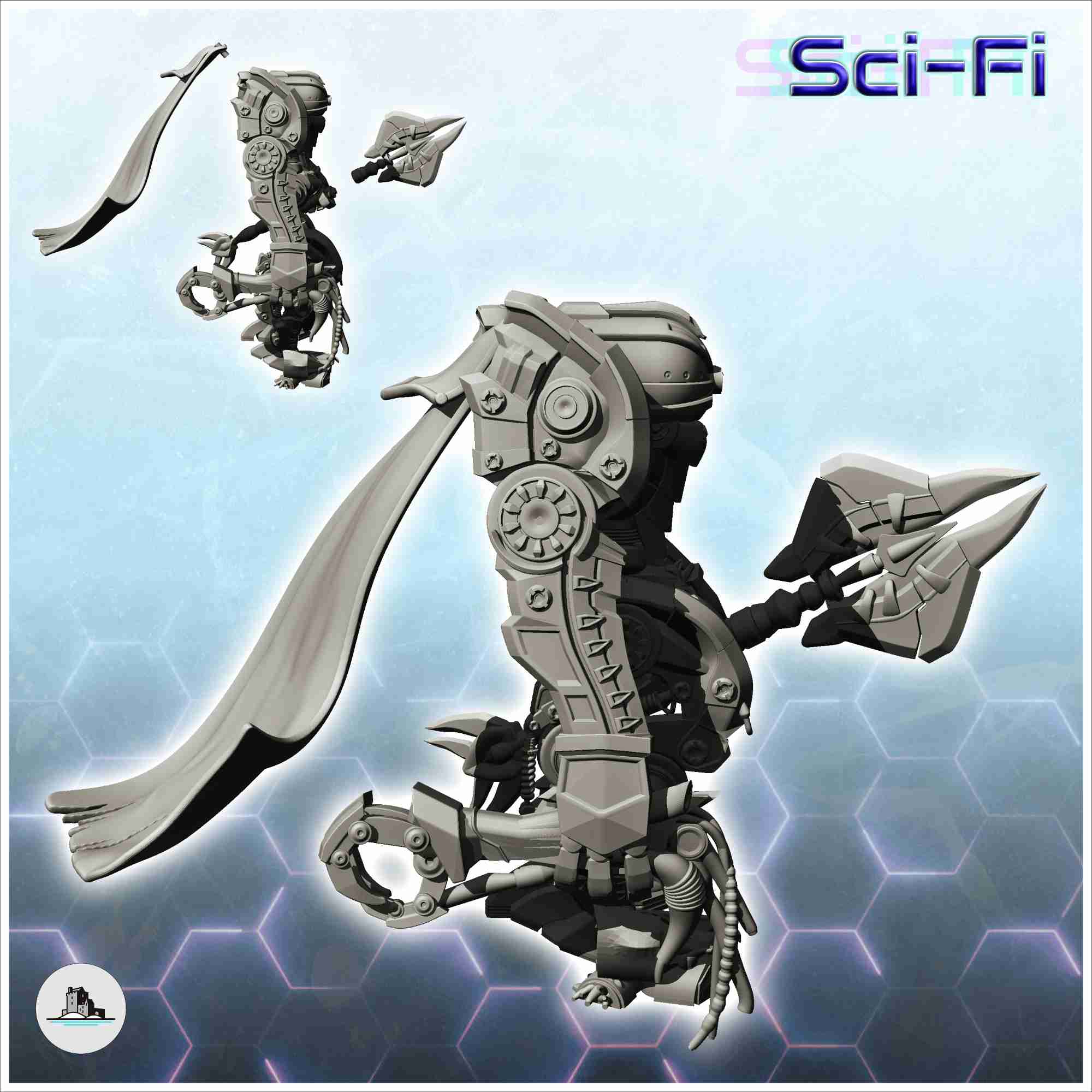 Oarin combat robot (30) - miniatures w40k scifi warhammer te | 3D ...