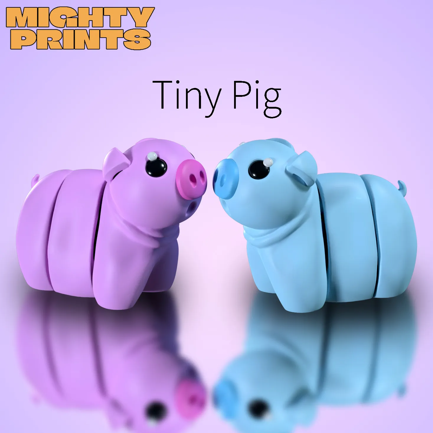 Other STL Download - TINY PIG PRINT IN PLACEby Mighty prints