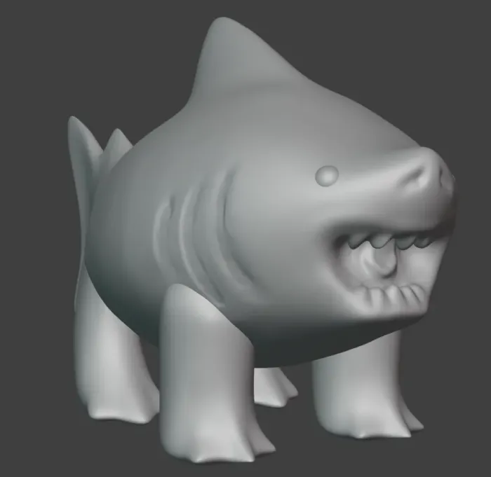 Characters & Creatures STL Download - Jeff the Land Sharkby ItsXarck