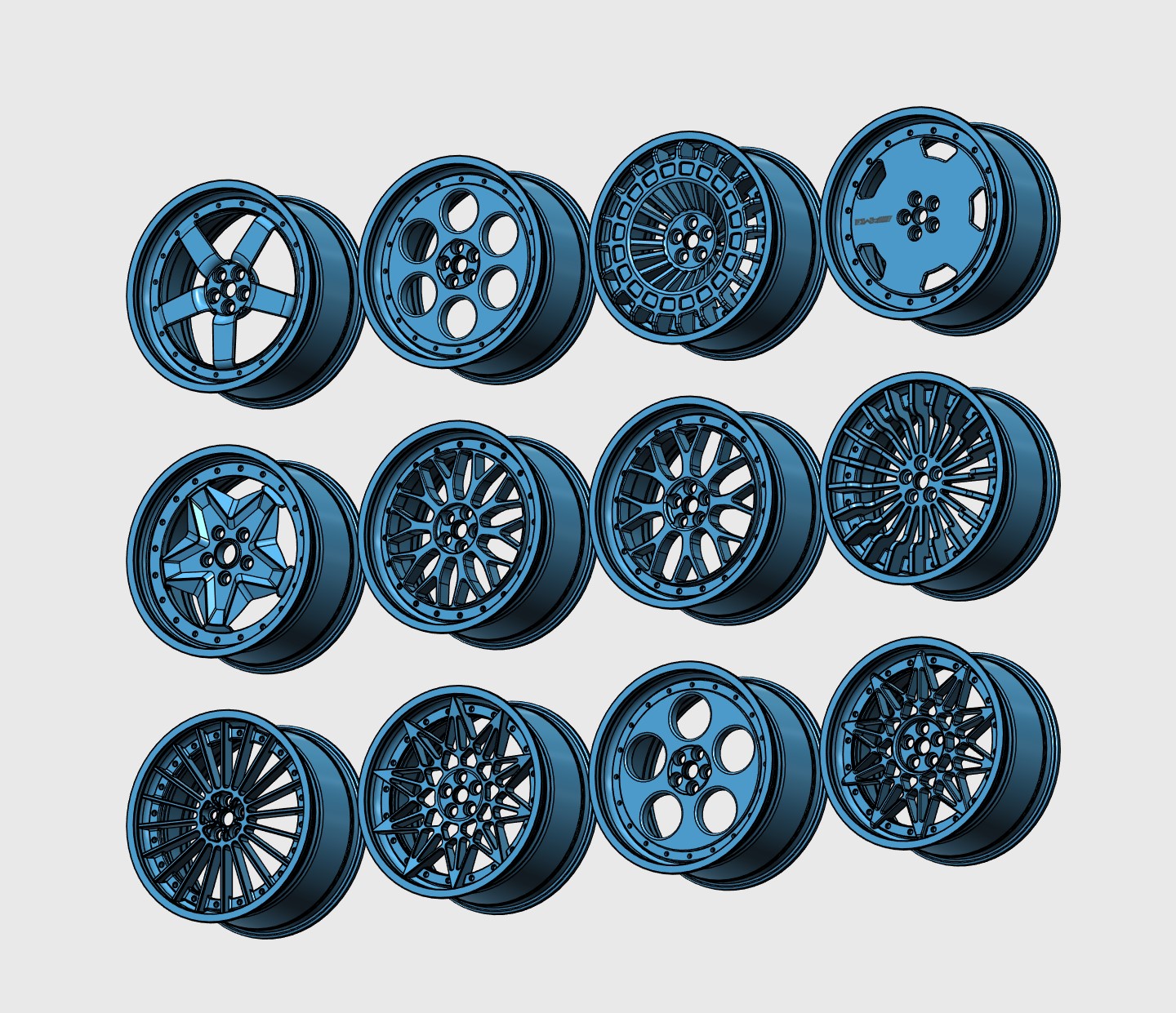 cool Golf GTI Wheel Disk design for 200mm diameter Wheel Kit | 3D models download | Creality Cloud