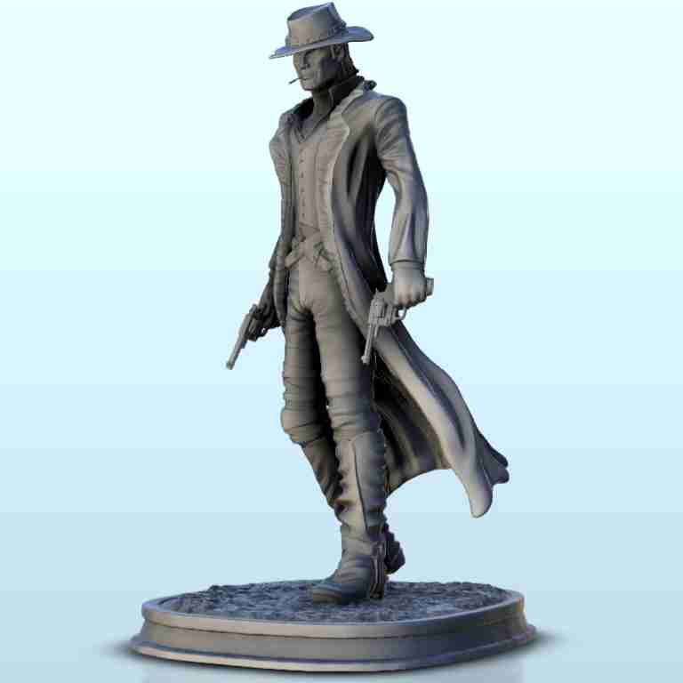 Wild-West figures pack N° 1 - Western scenery miniatures min | 3D ...