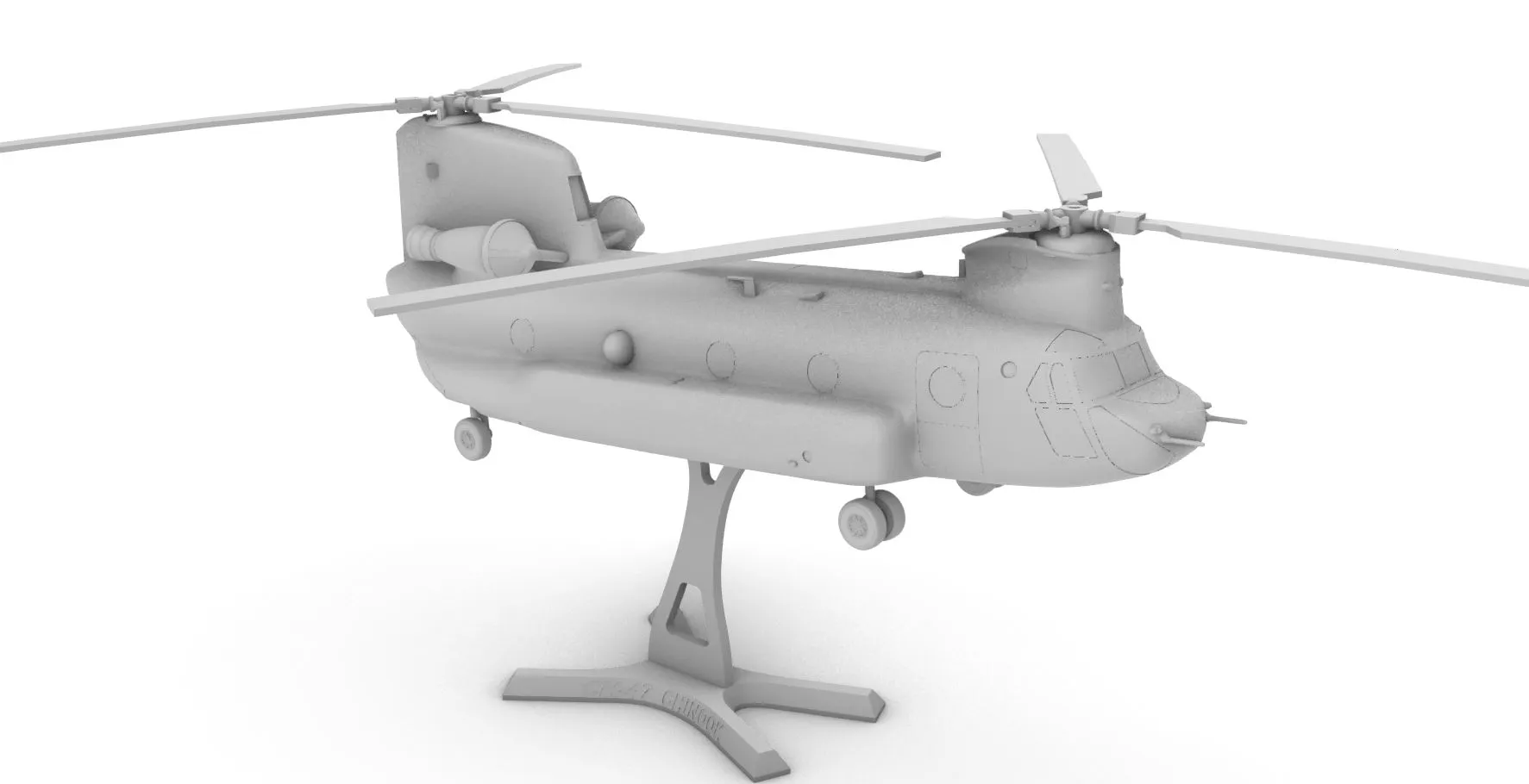 Vehicles & Machinery STL Download - CH-47 CHINOOK 1:55by 3D Araujo