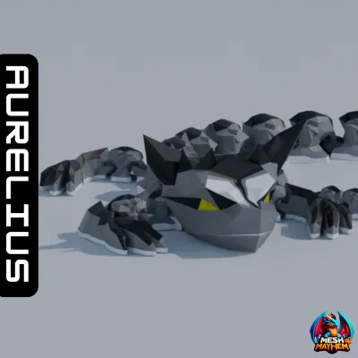 Other STL Download - Aurelius Articulated Dragon Mesh Mayhemby Mesh Mayhem