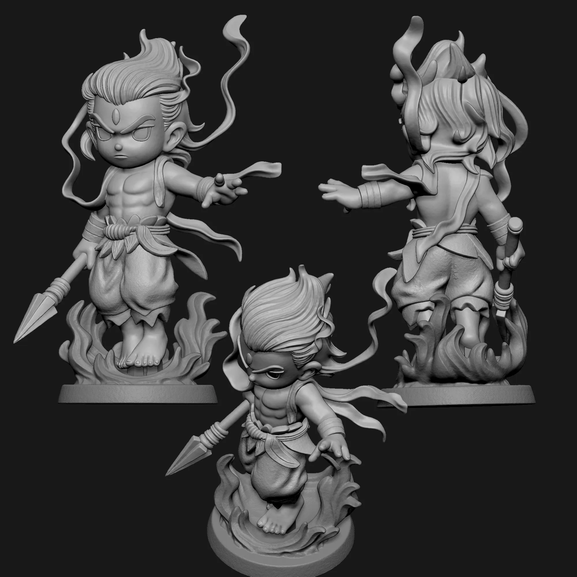 Characters & Creatures STL Download - Nezha -𝐍𝐞 𝐙𝐡𝐚by GALAXIARUM 3D