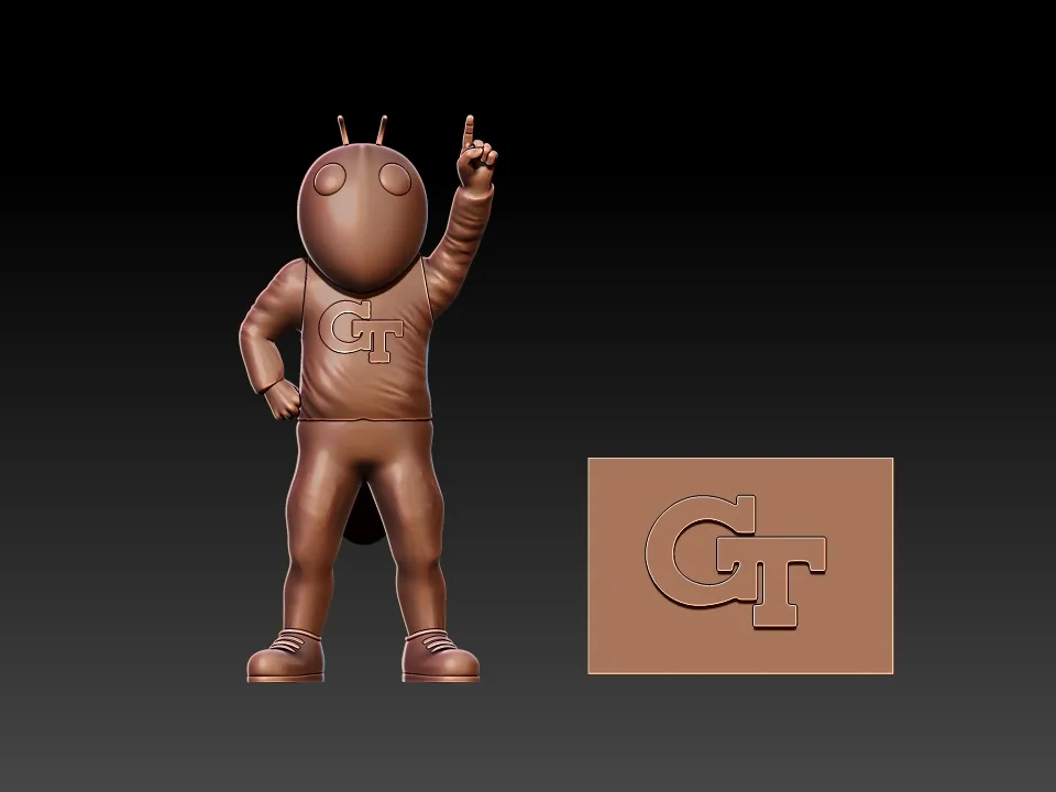 Other STL Download - NCAA - BUZZ – GEORGIA TECH YELLOW JACKETS MASCOT ...