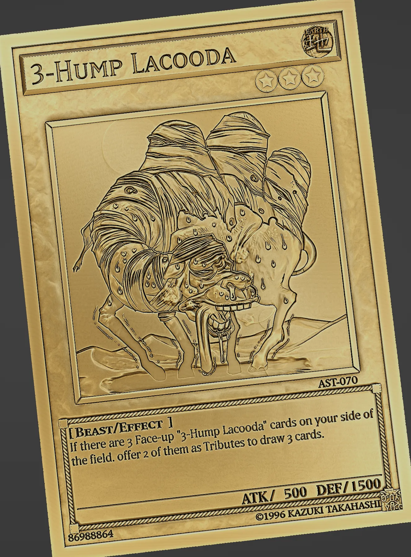 Free Other STL Download - 3-Hump Lacooda - yu-gi-oh!by Wsonuchiha3D