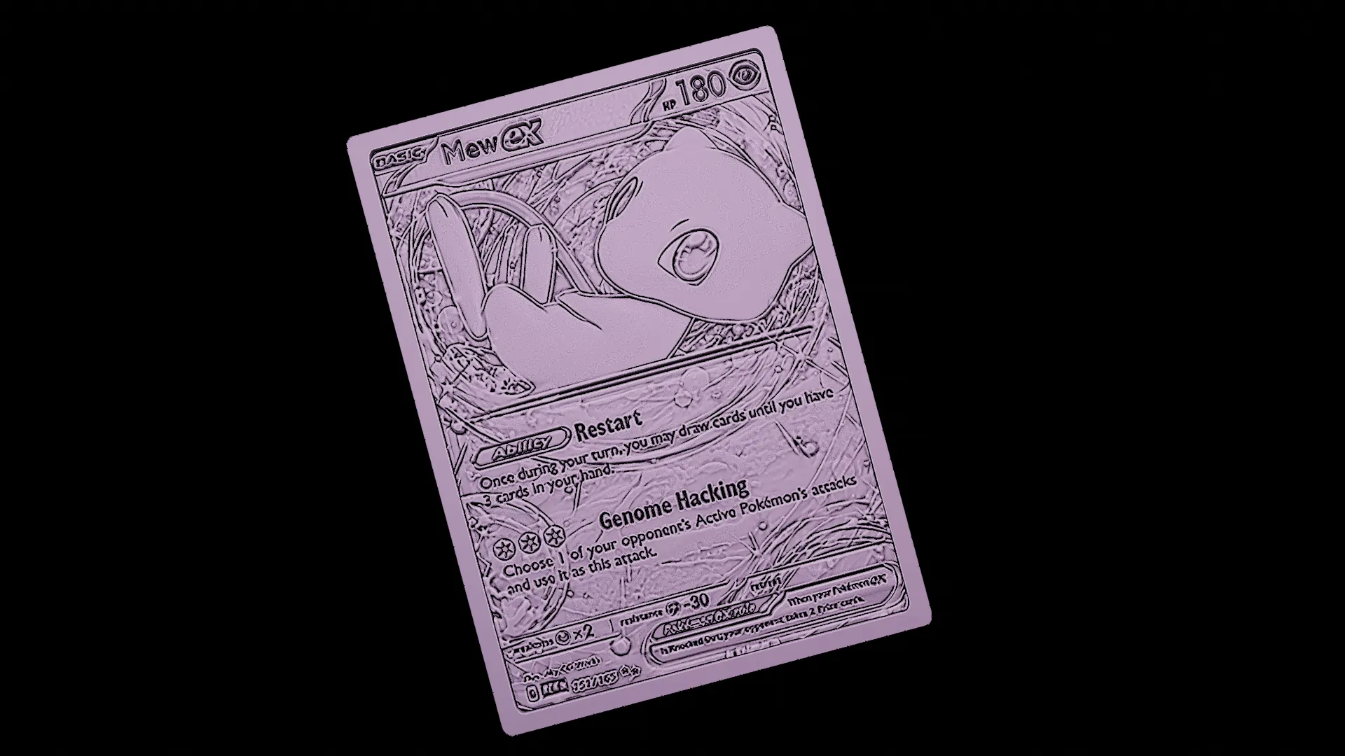 Board Games & Card Games STL Download - Bubble Mew Pokemon cardby Jlo3d