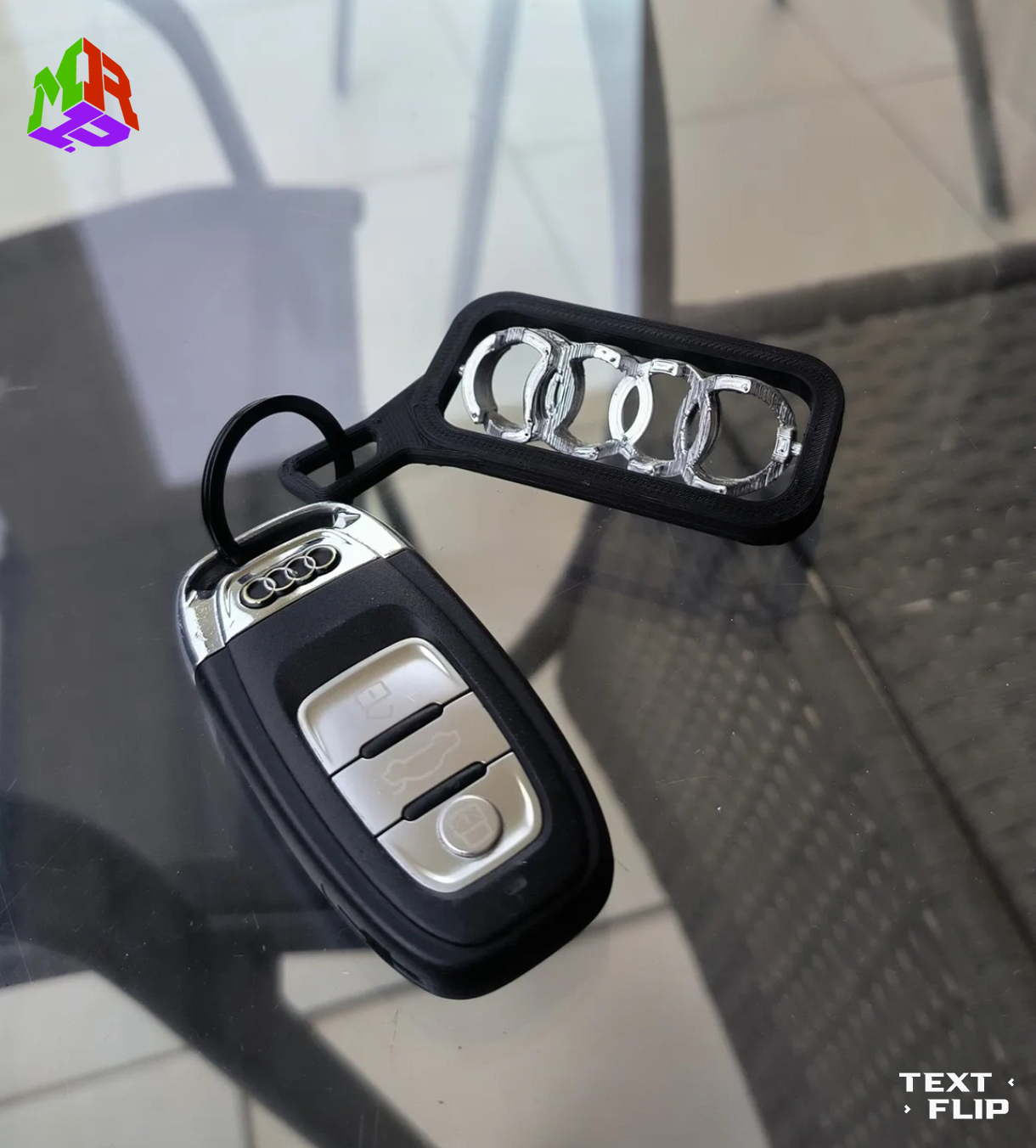 Text Flip - Audi Keychain | 3D models download | Creality Cloud