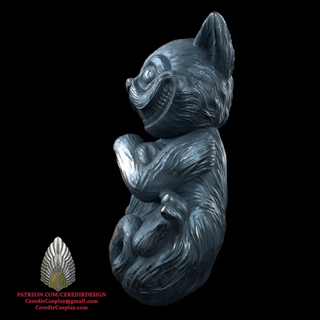 Characters & Creatures STL Download - Cheshire Cat Garden Statue 3D ...