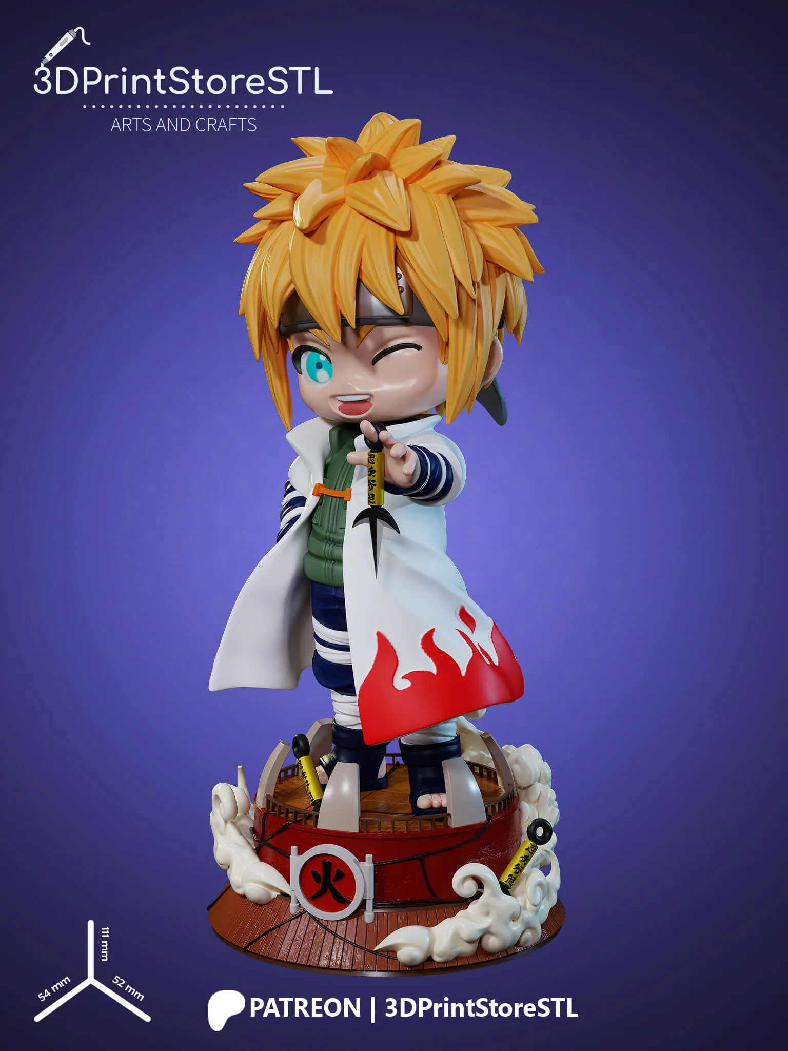 Characters & Creatures STL Download - Namikaze Minato - Anime Fan - STL ...