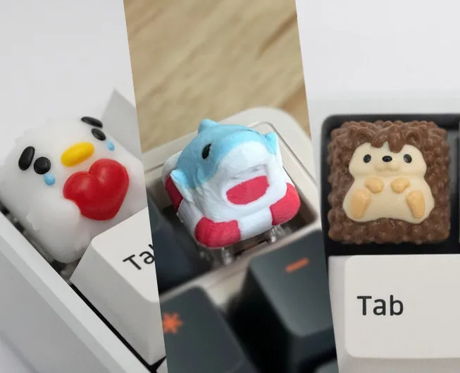 Miniature Games & Accessories STL Download - Cute Animals Vol I Keycaps ...