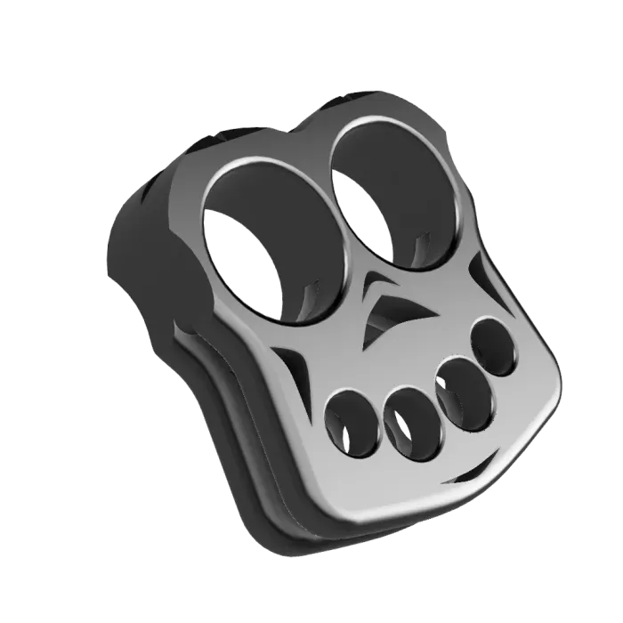 2 Finger Knuckle Duster Brass Knuckles with belt attachment | 3D models ...