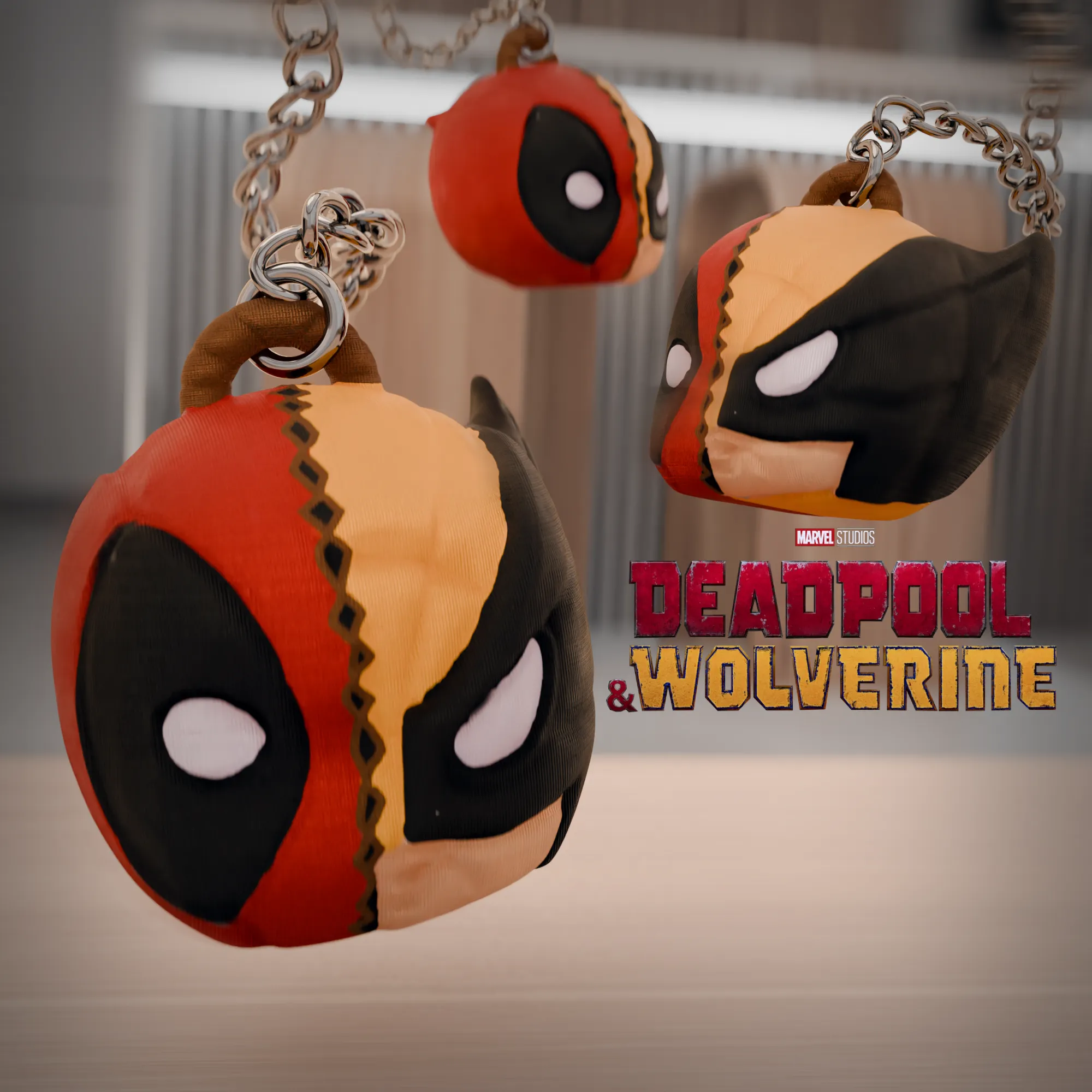 Jewelry & Accessories STL Download - Deadpool & Wolverine Keychainby ...