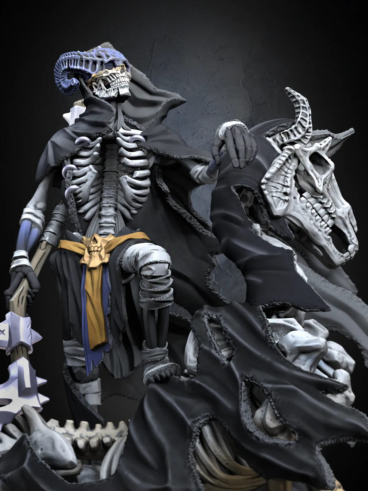 Characters & Creatures STL Download - DEATH RIDER ( FOUR HORSEMEN )by ...