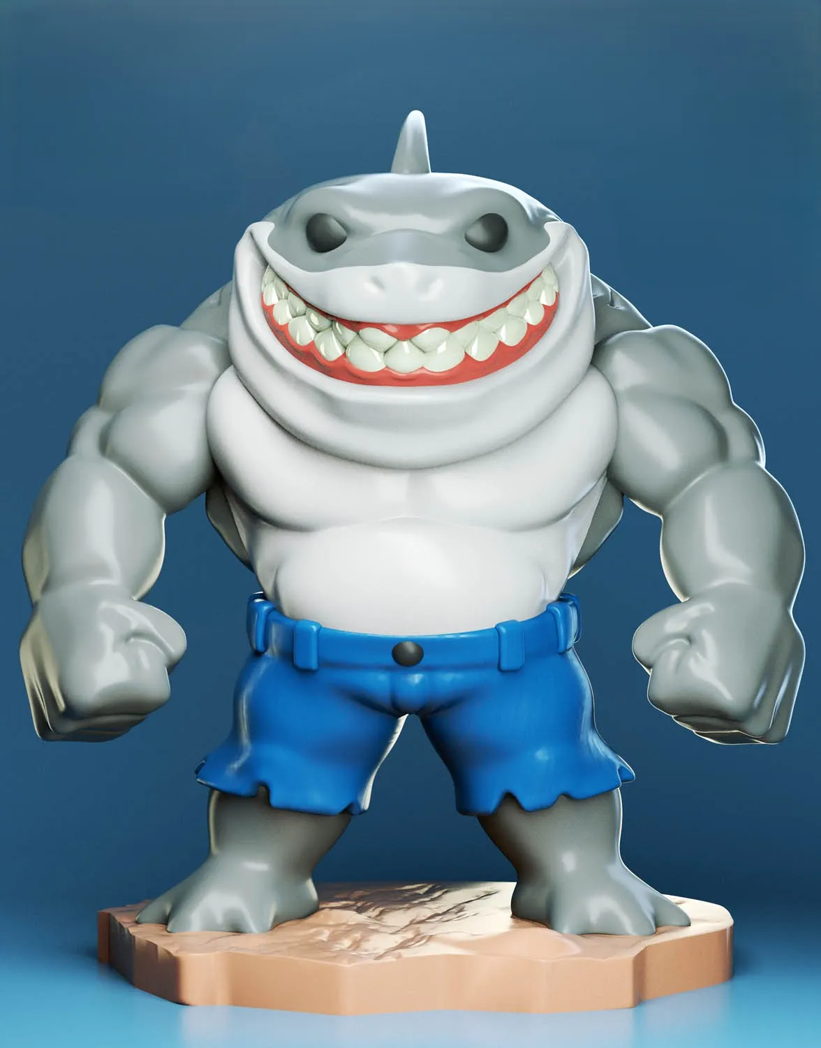 Characters & Creatures STL Download - Chibi Shark Beast – STLby ...