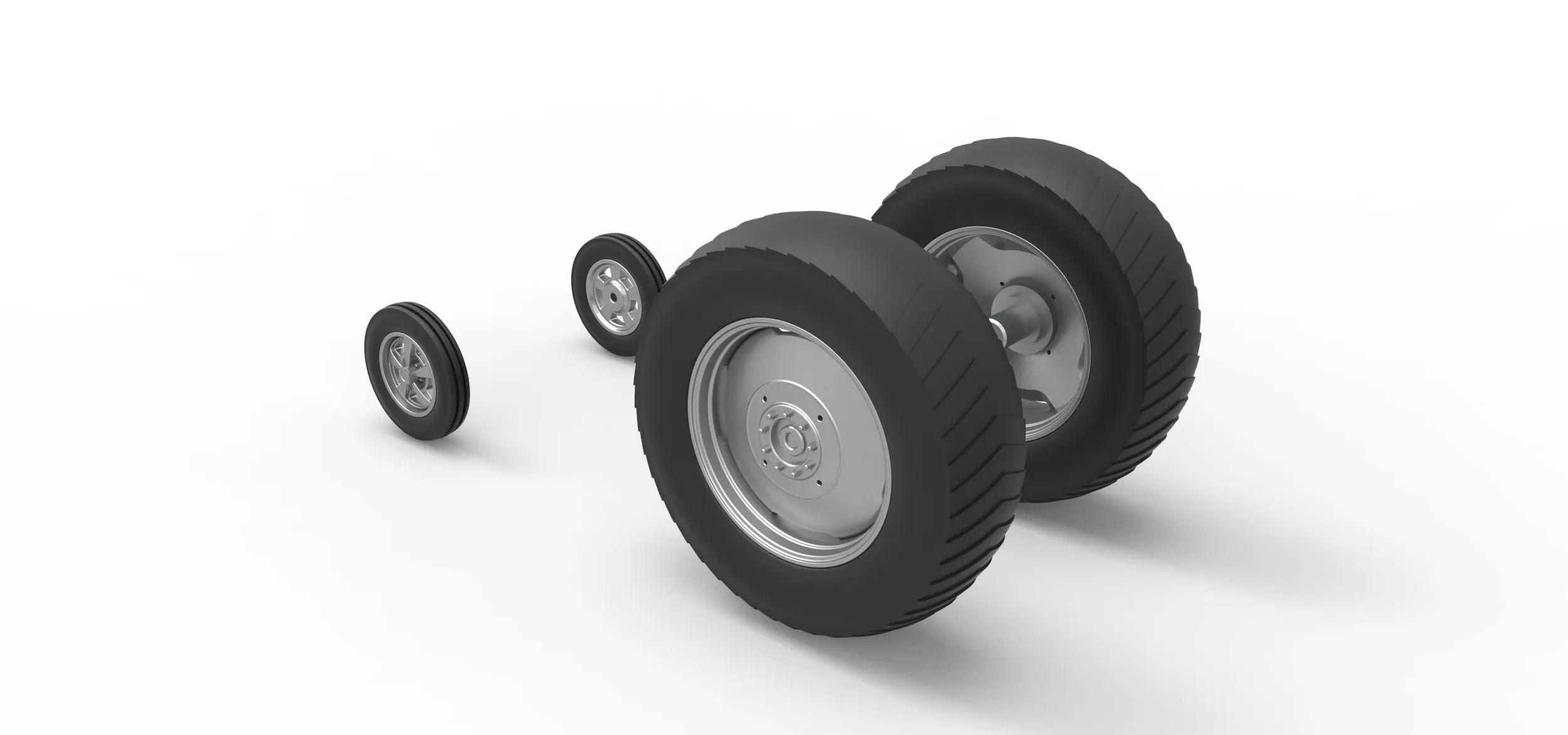 Vehicles & Machinery STL Download - Wheel set of Small block Pulling ...