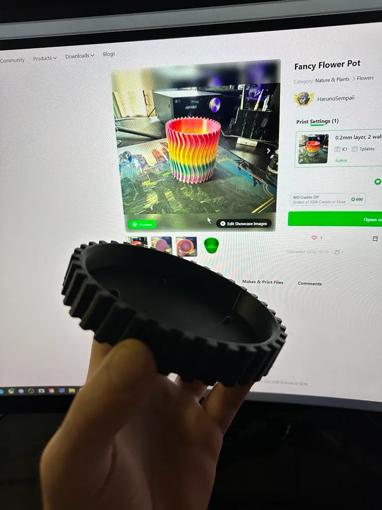 3D Printer Files | 3MF File | Fancy Flower Pot With Tray V2 UPDATED ...