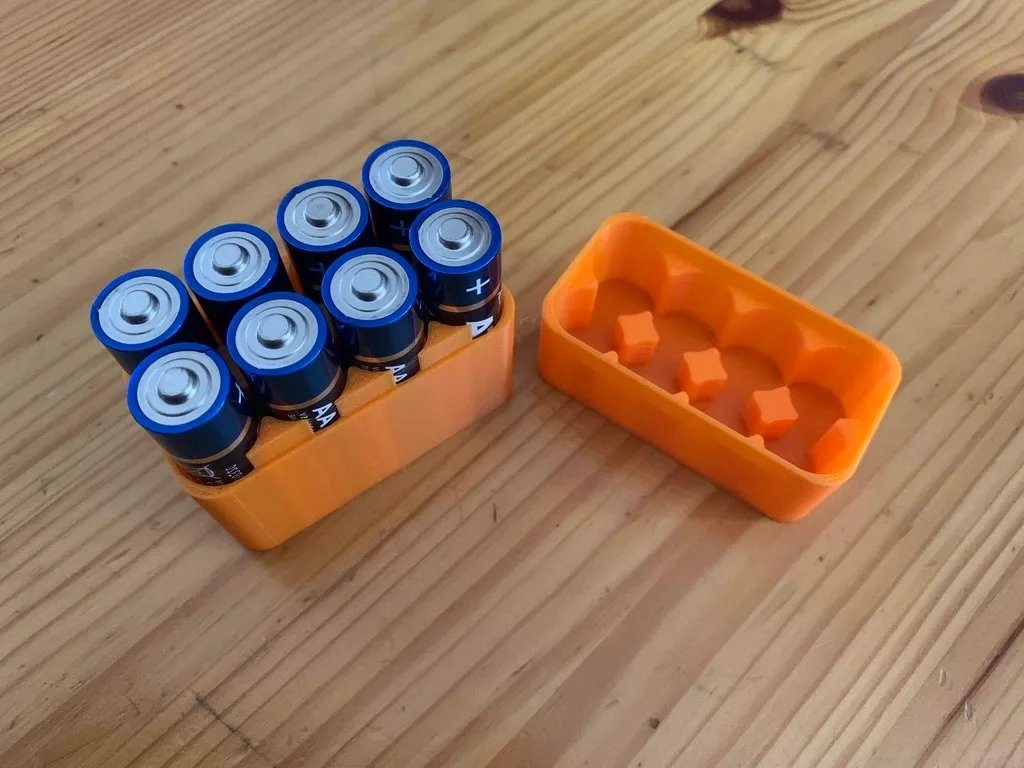 3D Printer Files | 3MF File | Case for AA batteries - 8 units ...