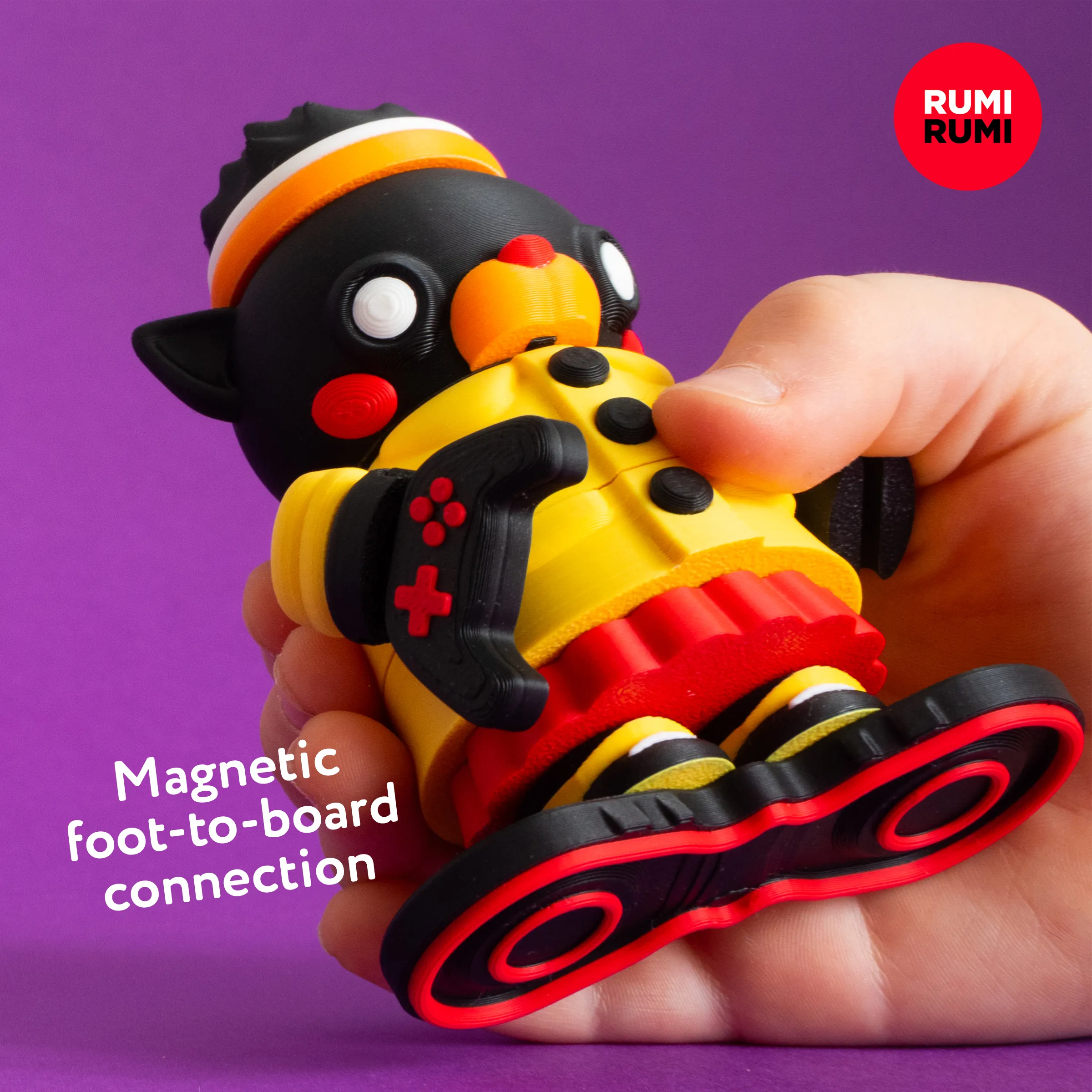 Game Props STL Download - Nova Cyber Cat on a Hoverboard - Rumi Blocks ...