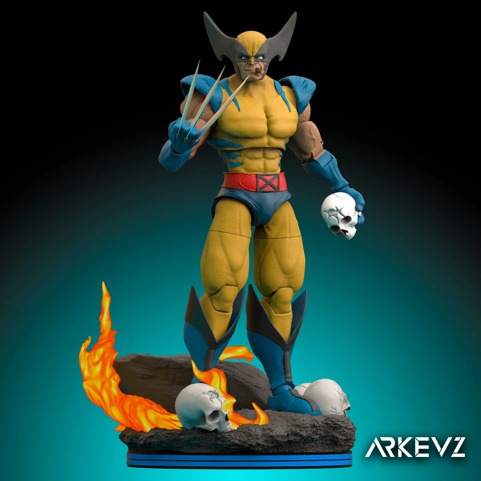 Characters & Creatures STL Download - Action Figure Wolverineby Arkevz 3D