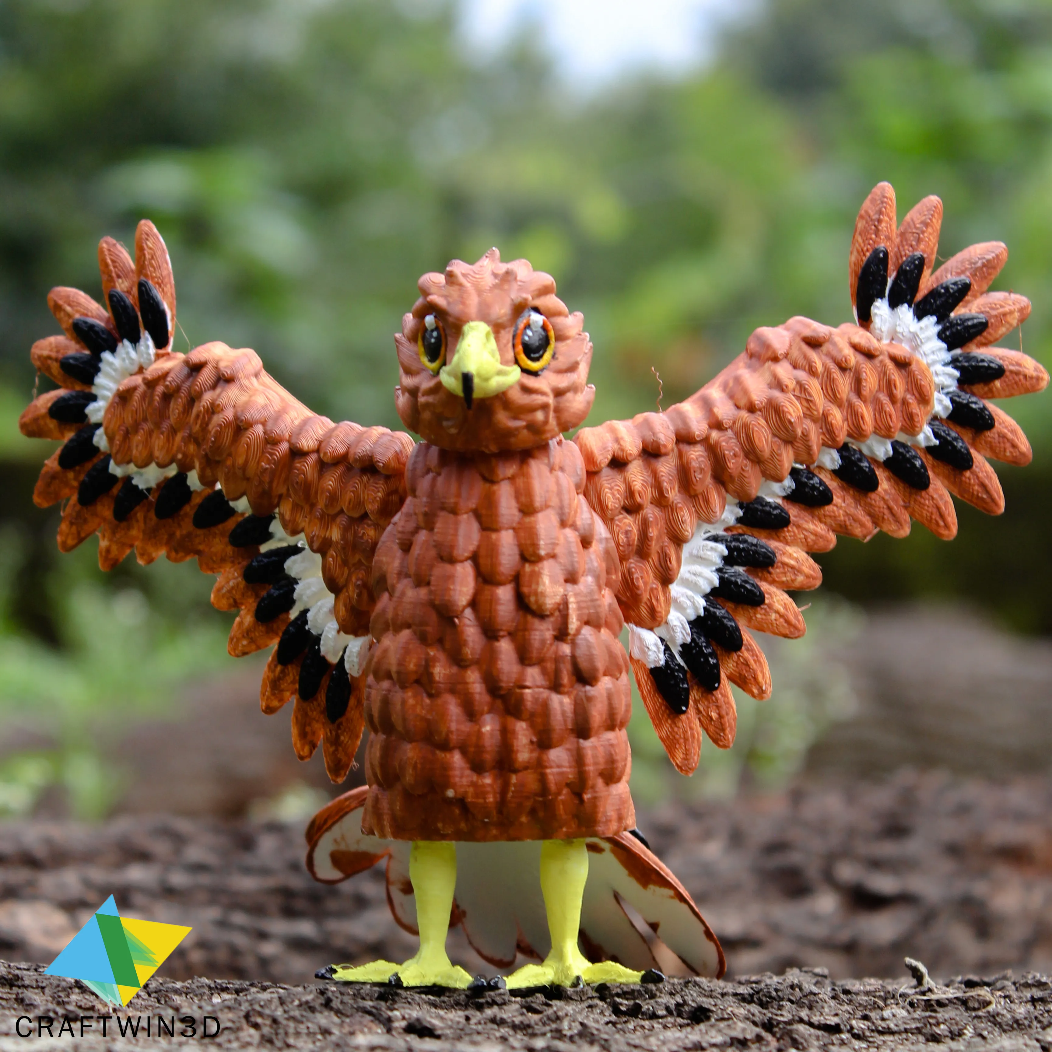 3D Printer Files | 3MF File | Print in place Flexy Hawk No supports ...