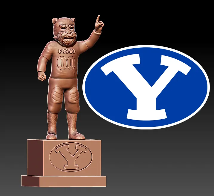 NCAA -BYU COUGARS FOOTBALL MASCOT STATUE | 3D models download ...