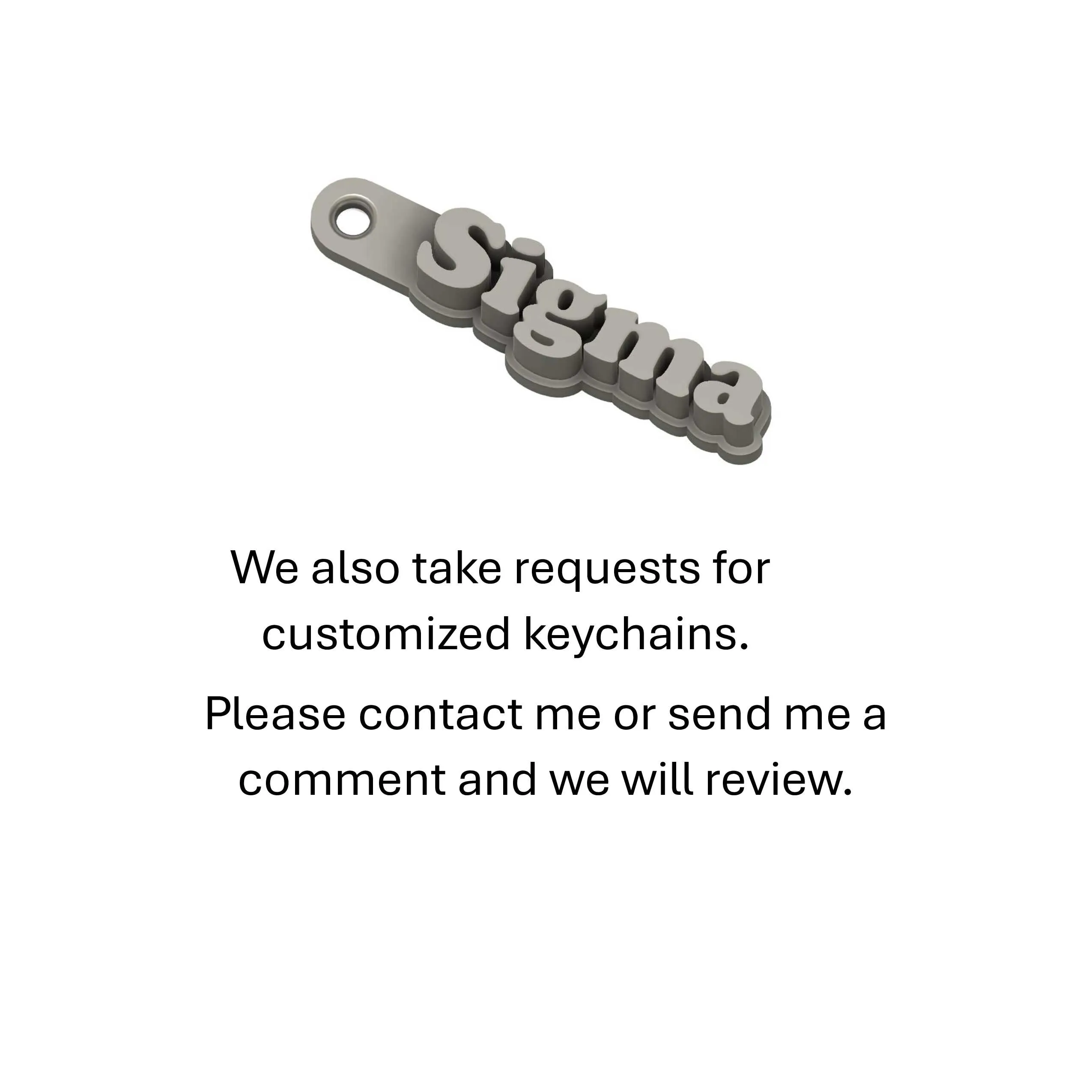 Jewelry & Accessories STL Download - Sigma Keychainby Trash Can Guy