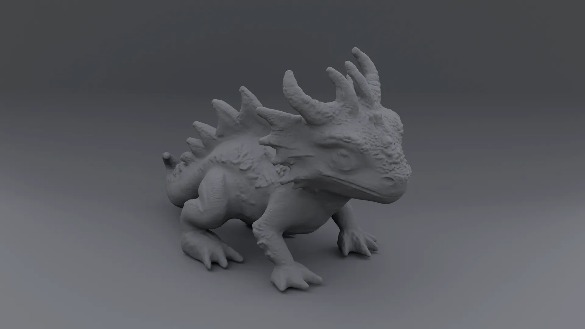 Characters & Creatures STL Download - Wingless Red Dragon #1by zforged