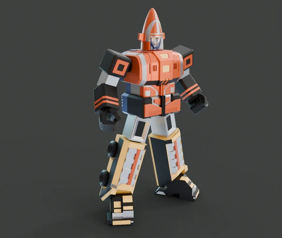 Characters & Creatures STL Download - Super Sentai Goggle V Robo Statue ...