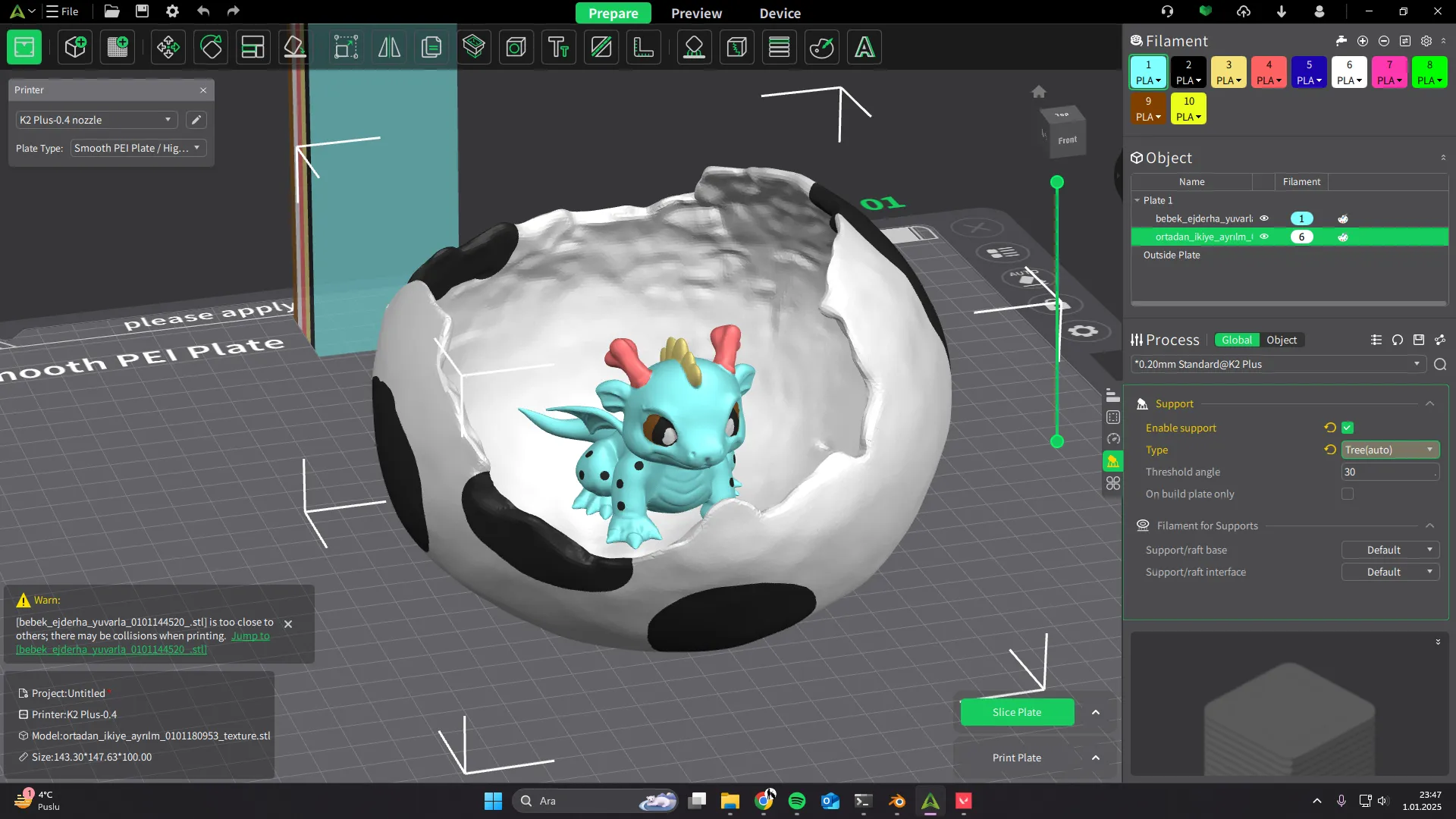 Other STL Download - Cute Baby Dragon Hatching fromby Meot.3d