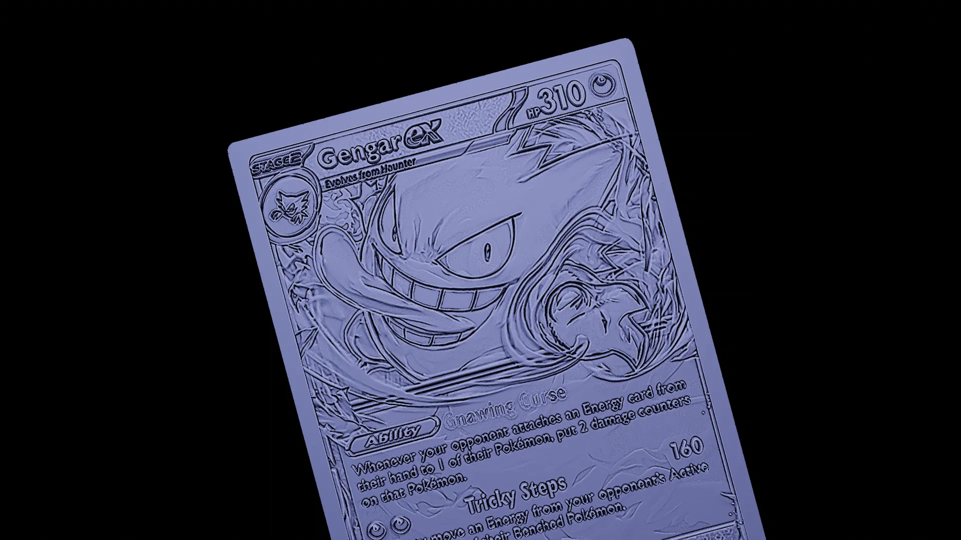 Board Games & Card Games STL Download - Gengar - Pokemon cardby Jlo3d