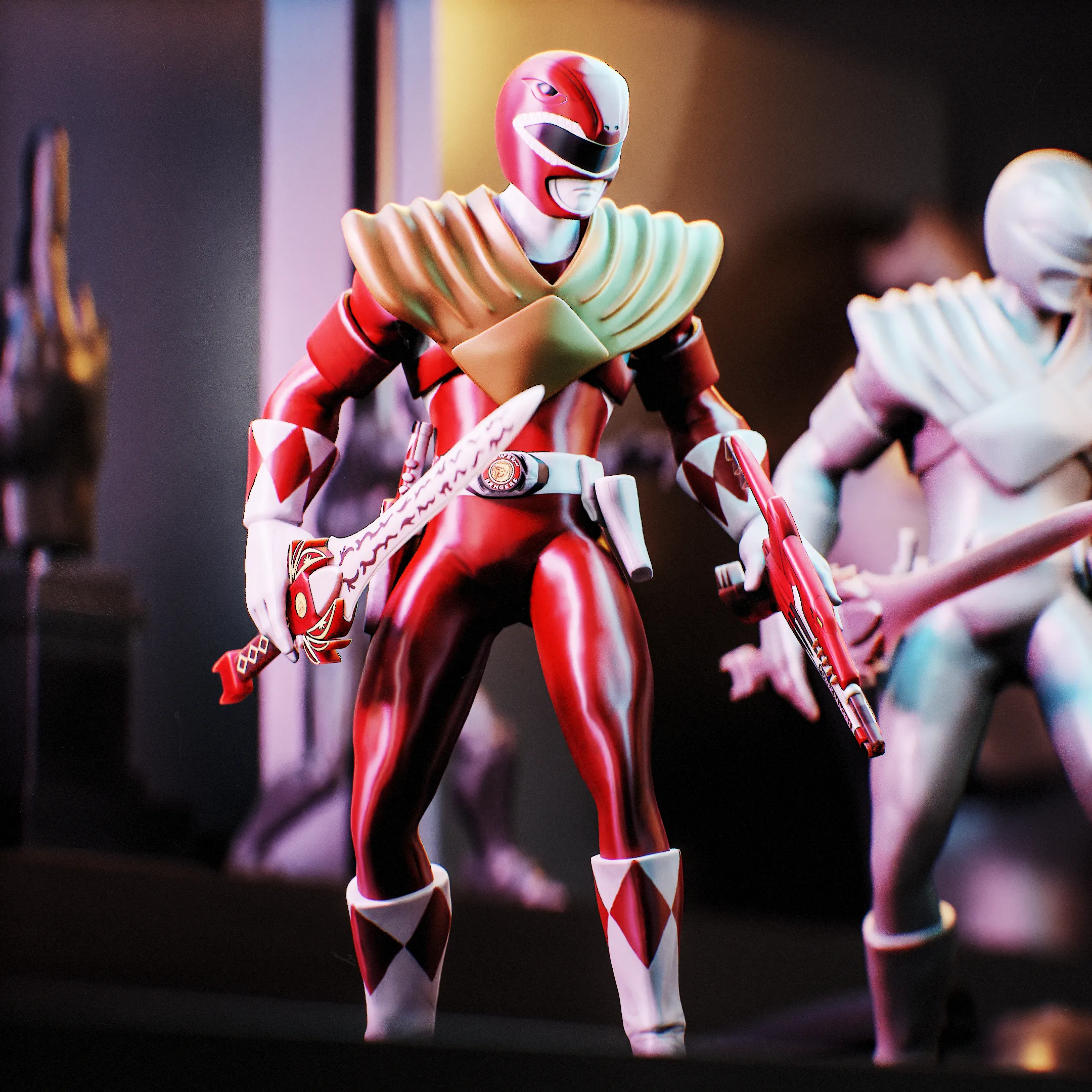 Characters & Creatures STL Download - Red Power Ranger - Jason Lee ...