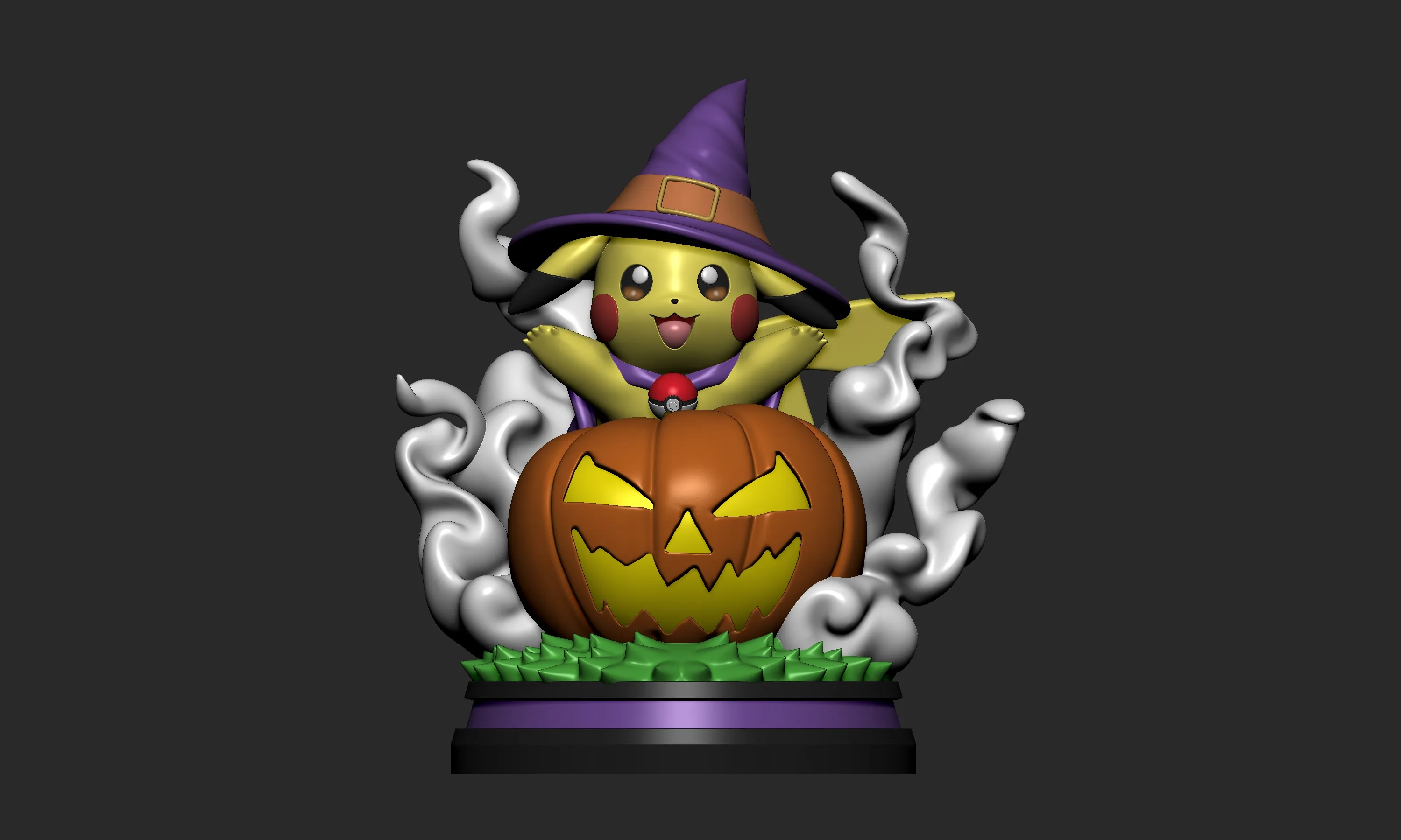 Characters & Creatures STL Download - Pokemon - Witch Pikachu Figureby ...